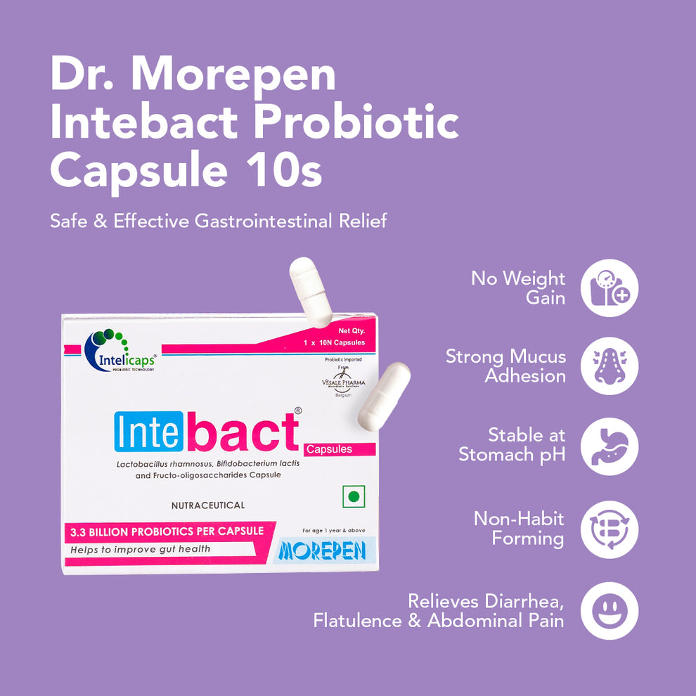 Intebact Probiotic Capsule - Boost Gut Health, Enhance Nutrient ...
