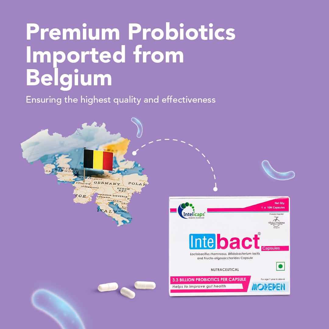 Intebact Probiotic Capsule - Boost Gut Health, Enhance Nutrient ...