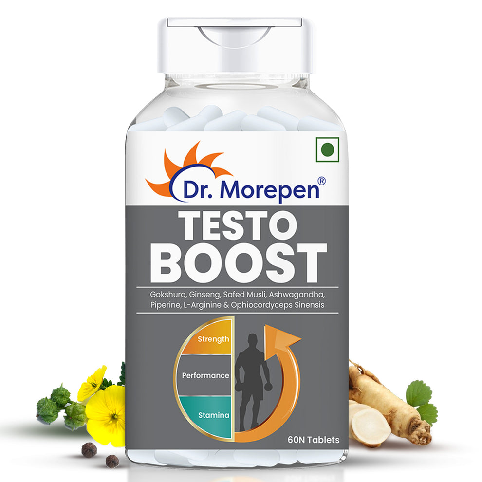 Dr. Morepen Testo Boost Tablets | With Ashwagandha, Safed Musli ...